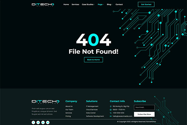 Ditech - IT Solutions & Services Company Elementor Template Kit by Rometheme